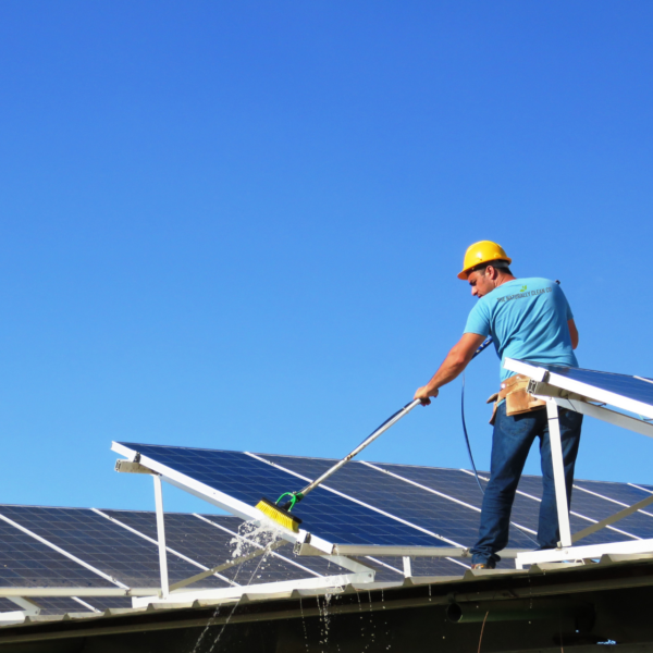 Solar panel cleaning | The Naturally Clean Co